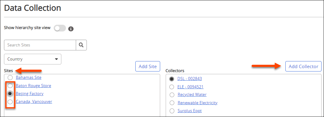 NAVEX ESG: Resource Footprint - Adding, Editing, and Deleting Collectors