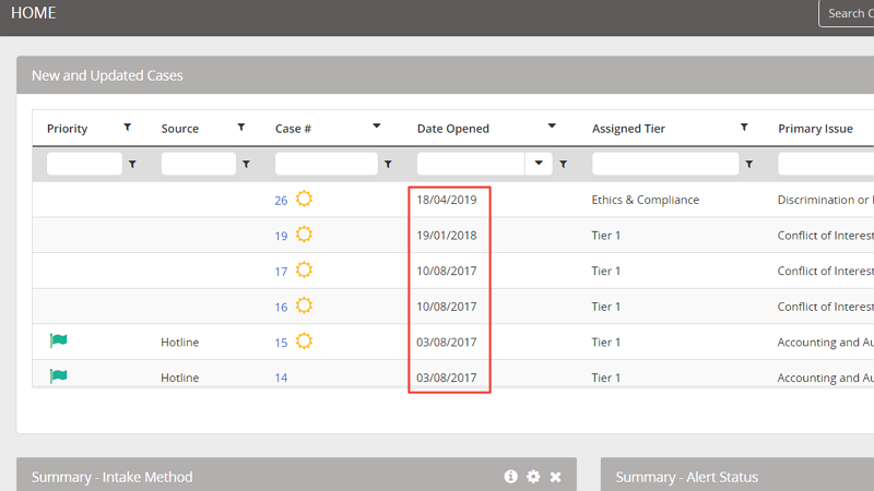EthicsPoint: Custom Date Format