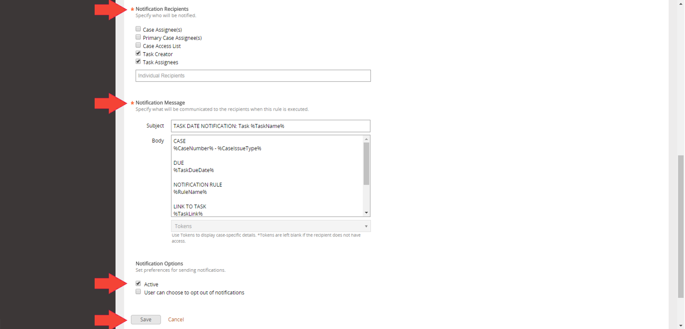 EthicsPoint: Create a Notification for Tasks that are Due
