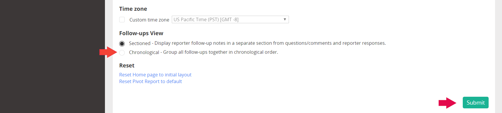 EthicsPoint: Display the Follow-ups Section in Chronological Order